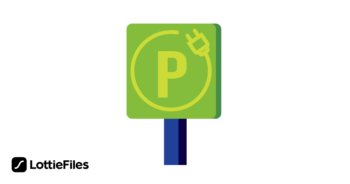 Free EV parking charge sign Animation by Feelplus Creator | LottieFiles