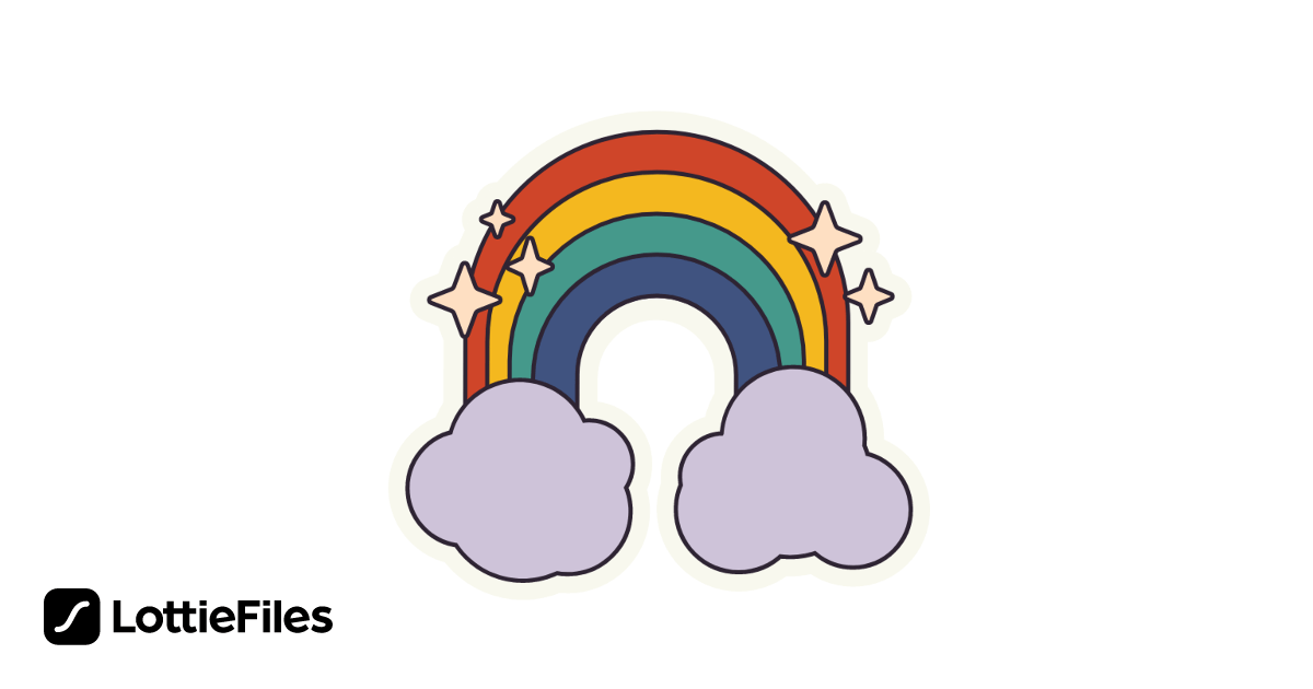 Free Retro rainbow sticker Animation by A little russian | LottieFiles