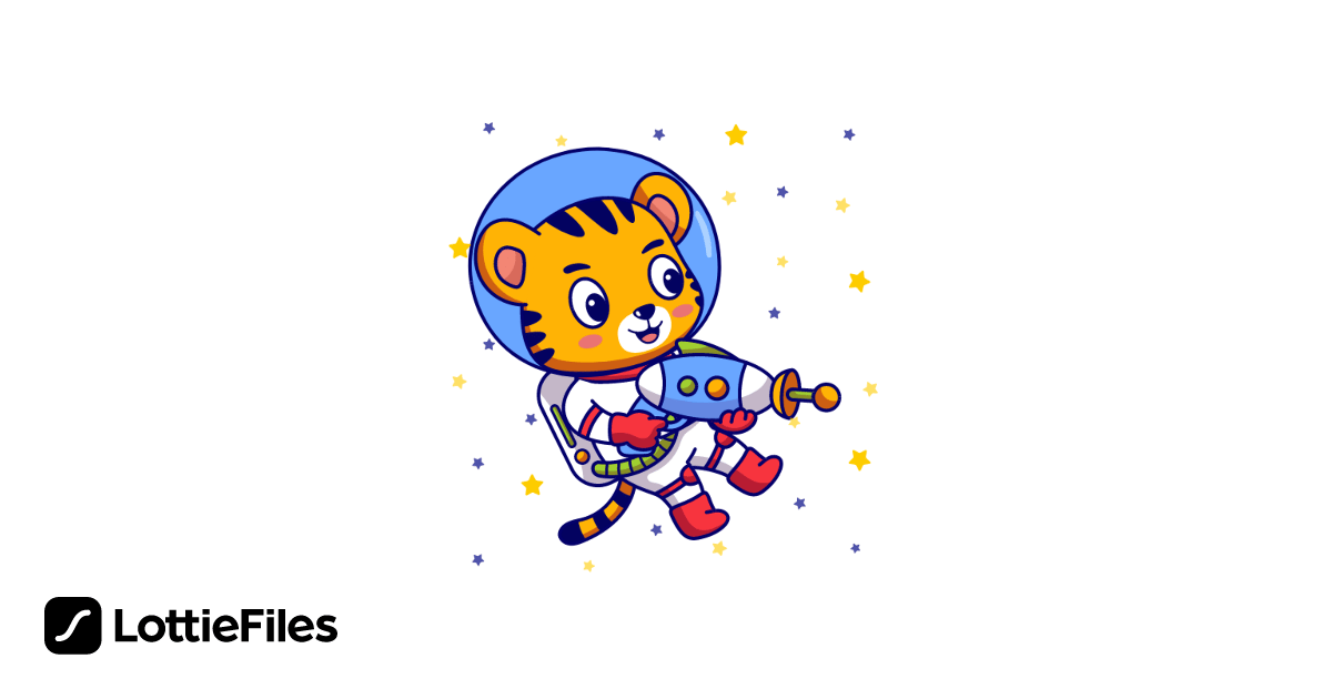 Free Tiger astronaut with Alien Gun Animation by Abdul Latif | LottieFiles