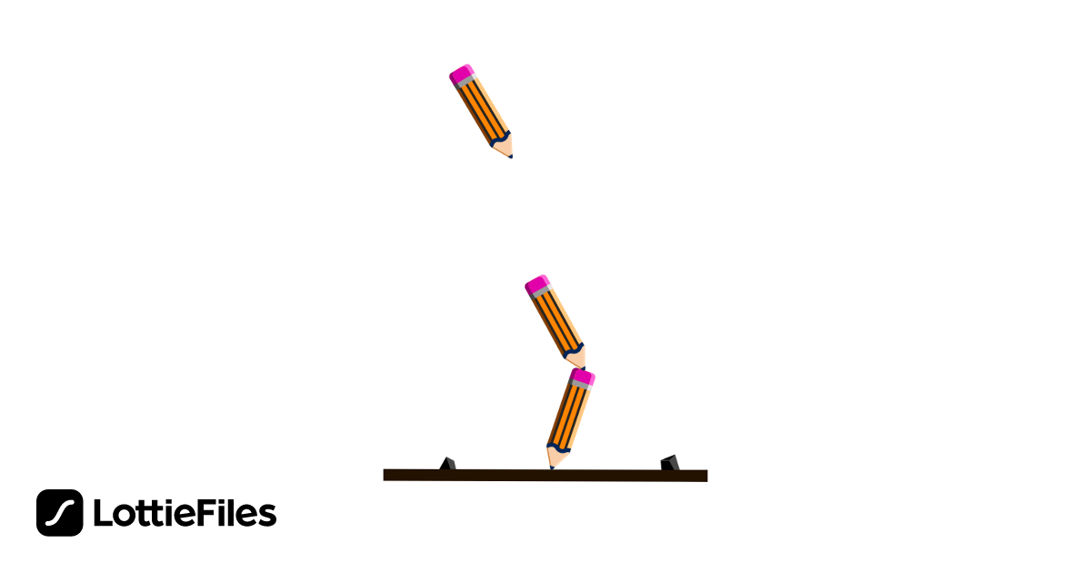 Free Pencil - The impossible balance Animation by Rockerzz | LottieFiles