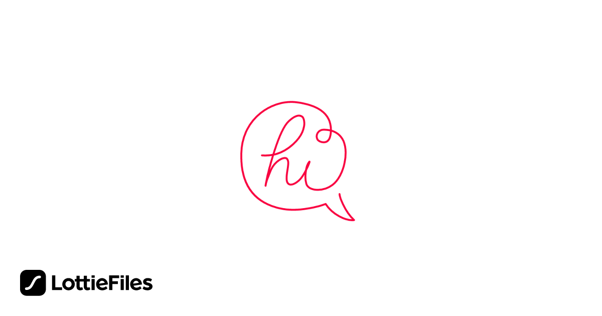 Free Hi text in a chat form Animation by Akbar Ali | LottieFiles