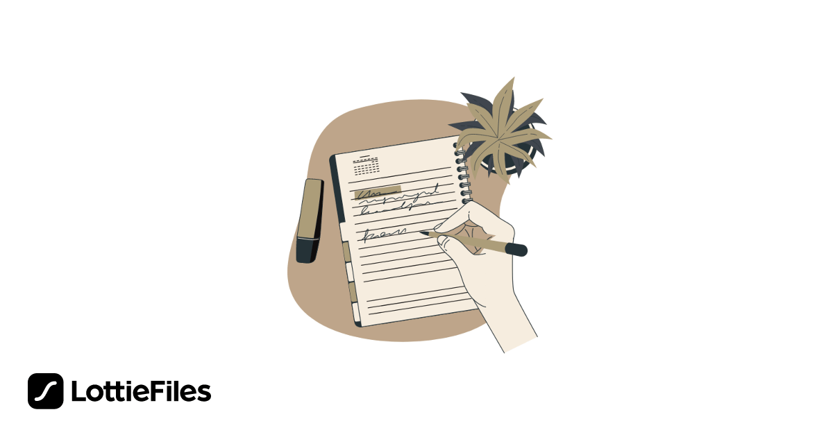 Free Writing brown Animation by Lina | LottieFiles