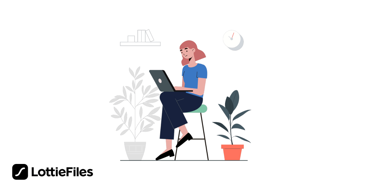 Free Woman Working Animation by Brian Karungani | LottieFiles