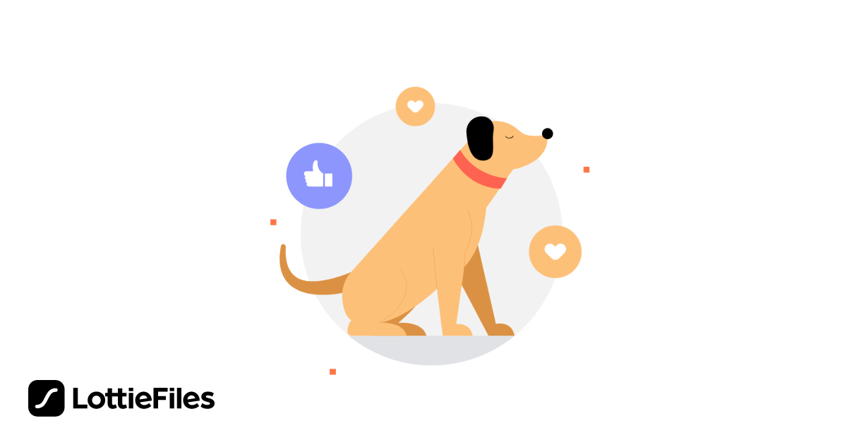 Free Dog taking breath with love Animation by Abdul Latif | LottieFiles