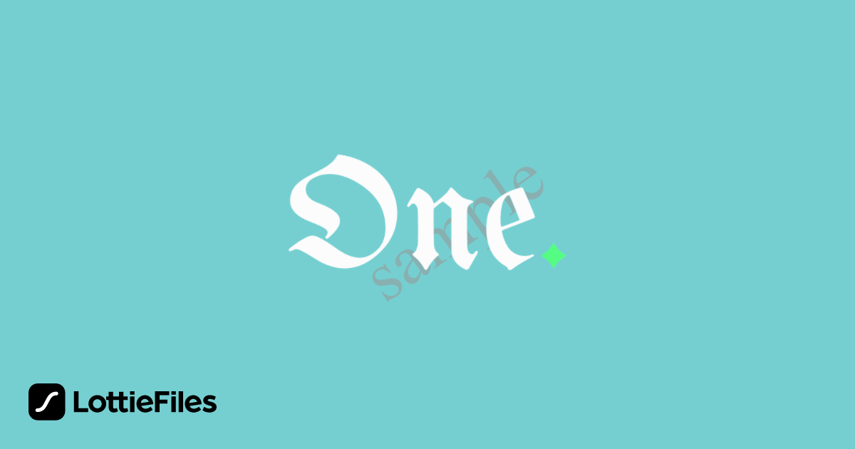 Free One logo Lottie JSON animation Animation by Tinymotion | LottieFiles