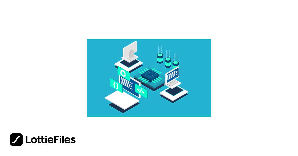 Free Software Technology Isometric Animation by PassionHacks | LottieFiles