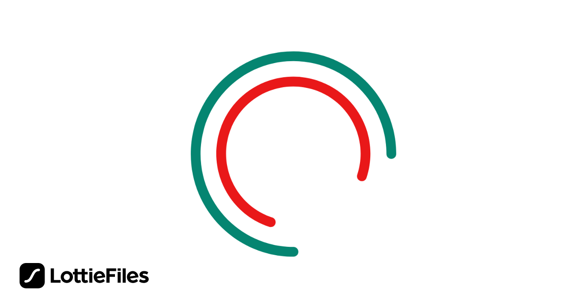 Free 2 Ring Loader in Red and Green Animation by Tim Moore | LottieFiles