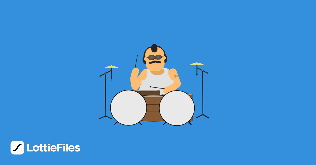 Free Drummer Animation by Mikhail Voloshin | LottieFiles