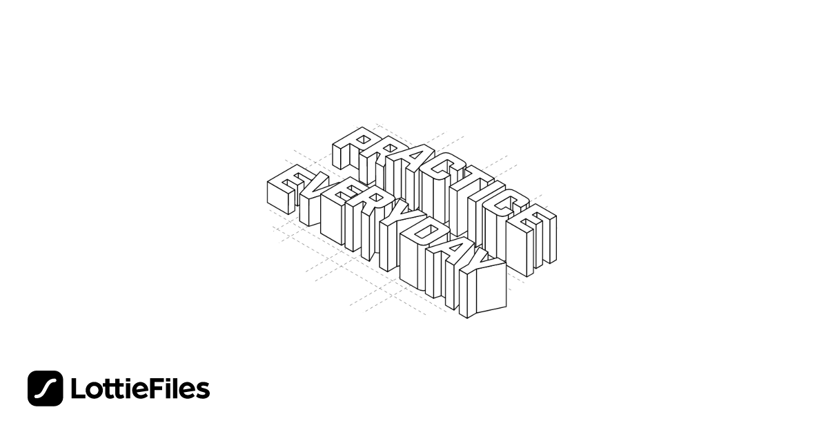 Free Isometric Typography Animation by Ision Industries | LottieFiles