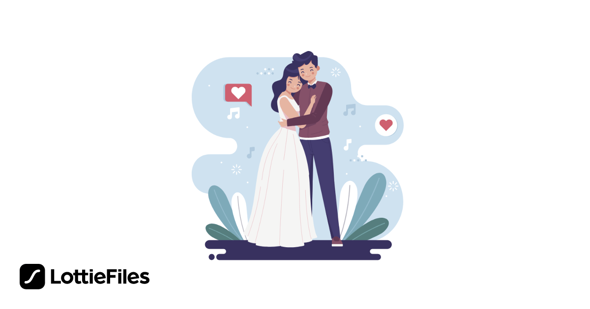 Free Marriage Couple hugging Animation by Boltbite | LottieFiles