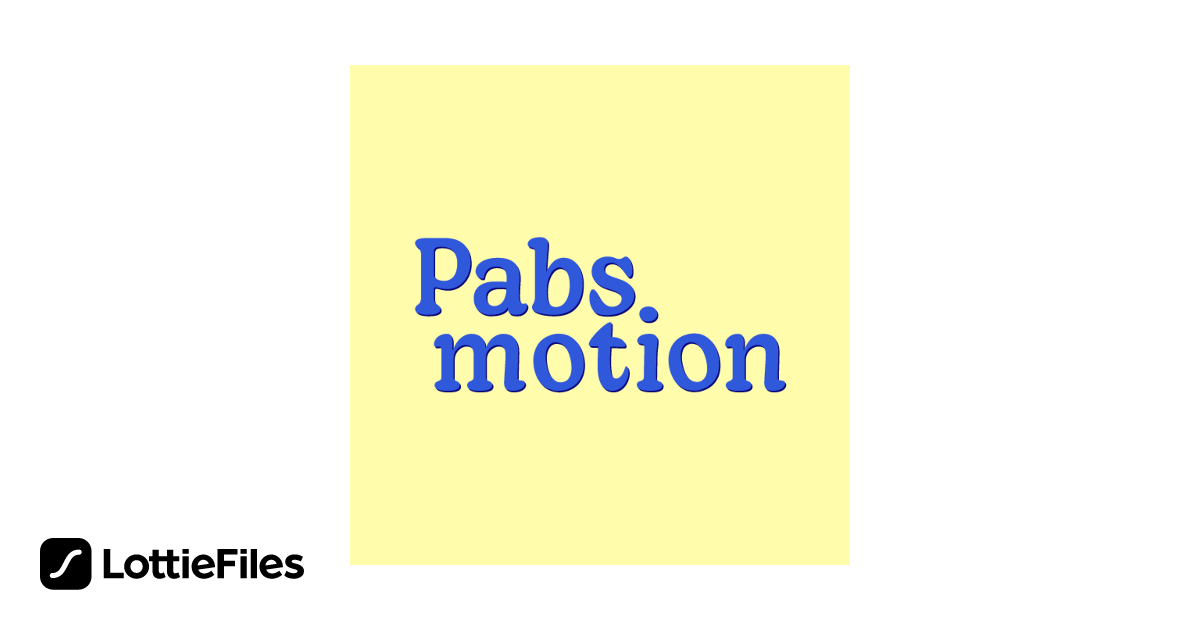 Free Pabs motion Animation by Pablo de Arriba | LottieFiles