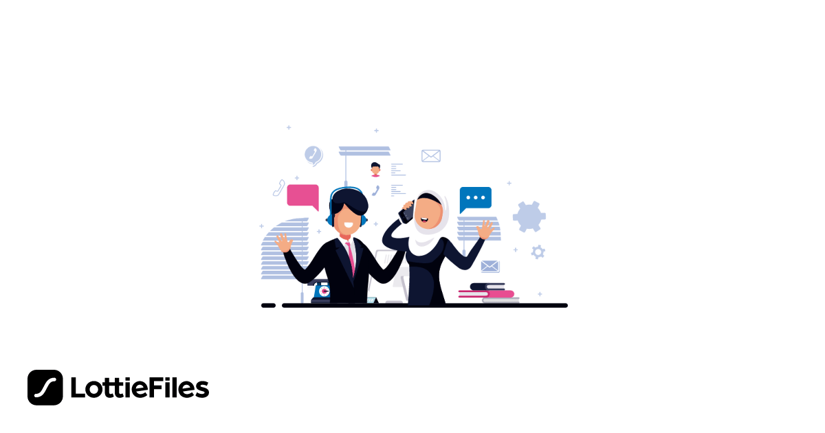 Free Contact center Animation by Audrey Barkley | LottieFiles