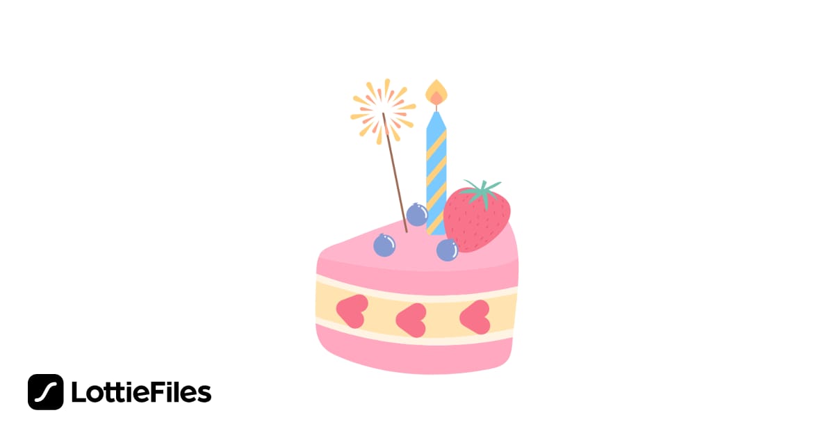 Free Birthday cake slice Animation by Isaree Sook | LottieFiles