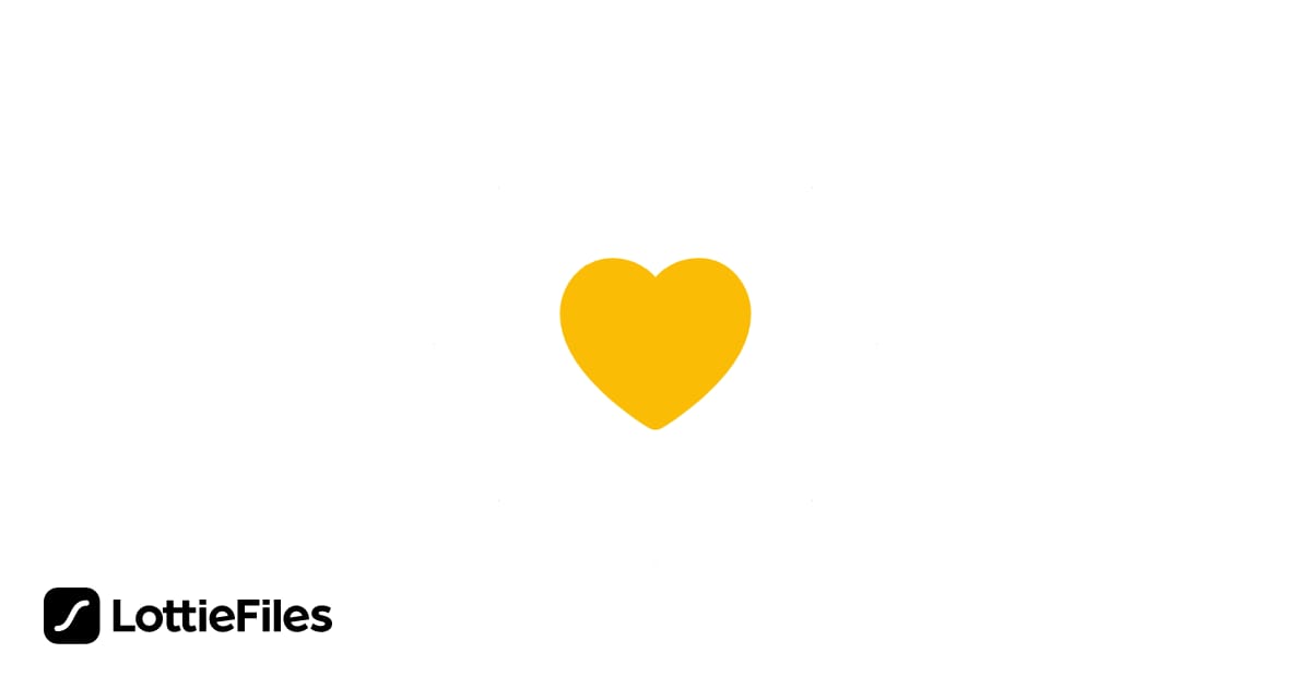 Free Yellow Heart Animation by NikhilGopinath | LottieFiles
