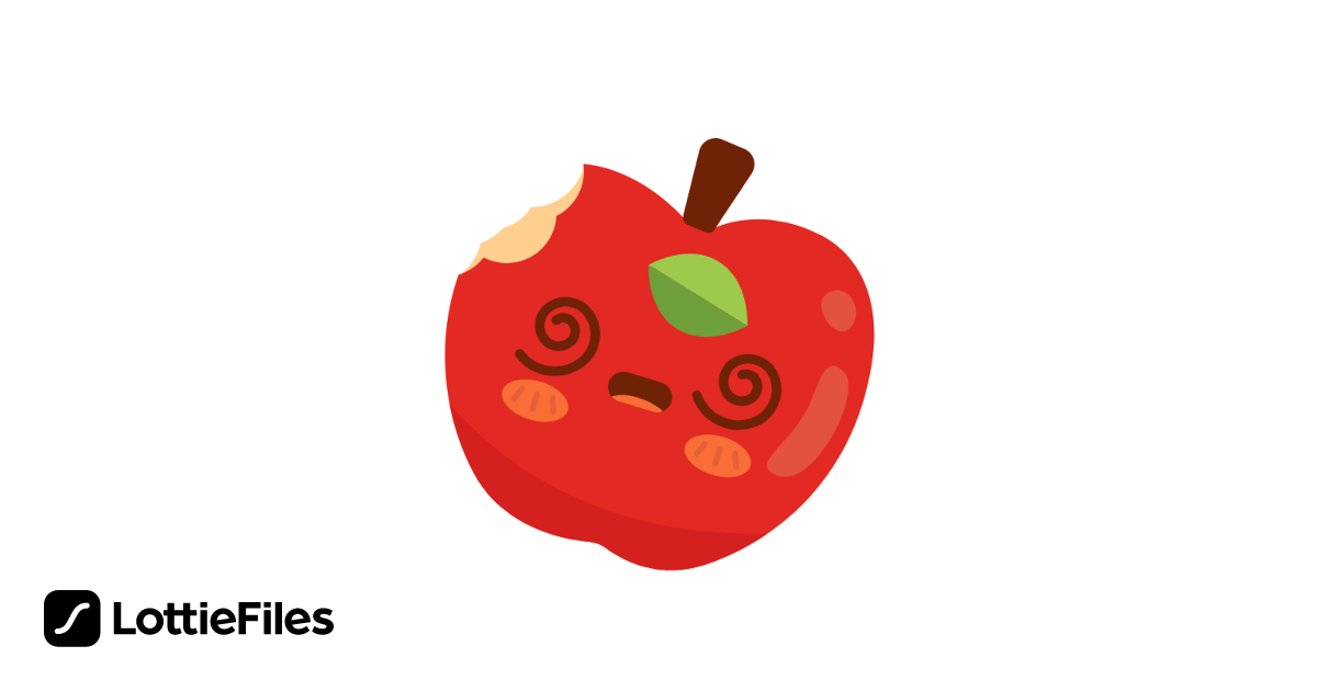 Free apple dizzy emoji Animation by Norman | LottieFiles