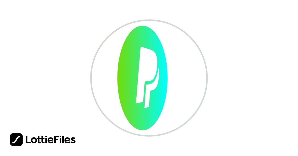 Free Paypal gradient color 3D icon rotation Lottie JSON animation ...
