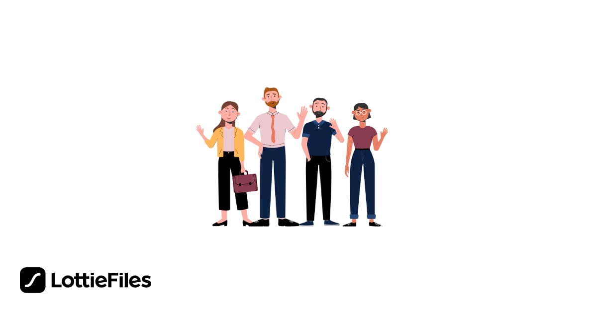 Free Office worker team work hello office waves Animation by Vidyoner ...