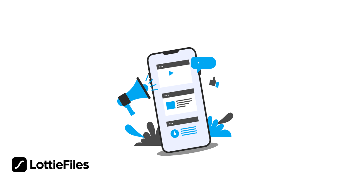 Free Mobile phone blue Animation by Brendan Stanton | LottieFiles