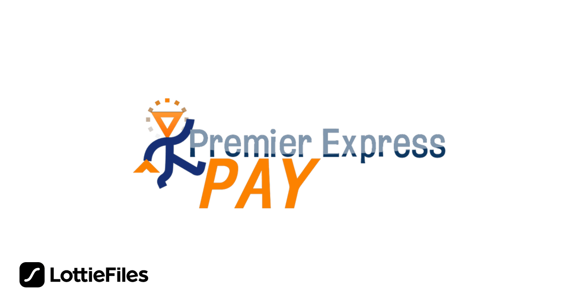 Free character pay premier express logo Lottie JSON animation Animation ...