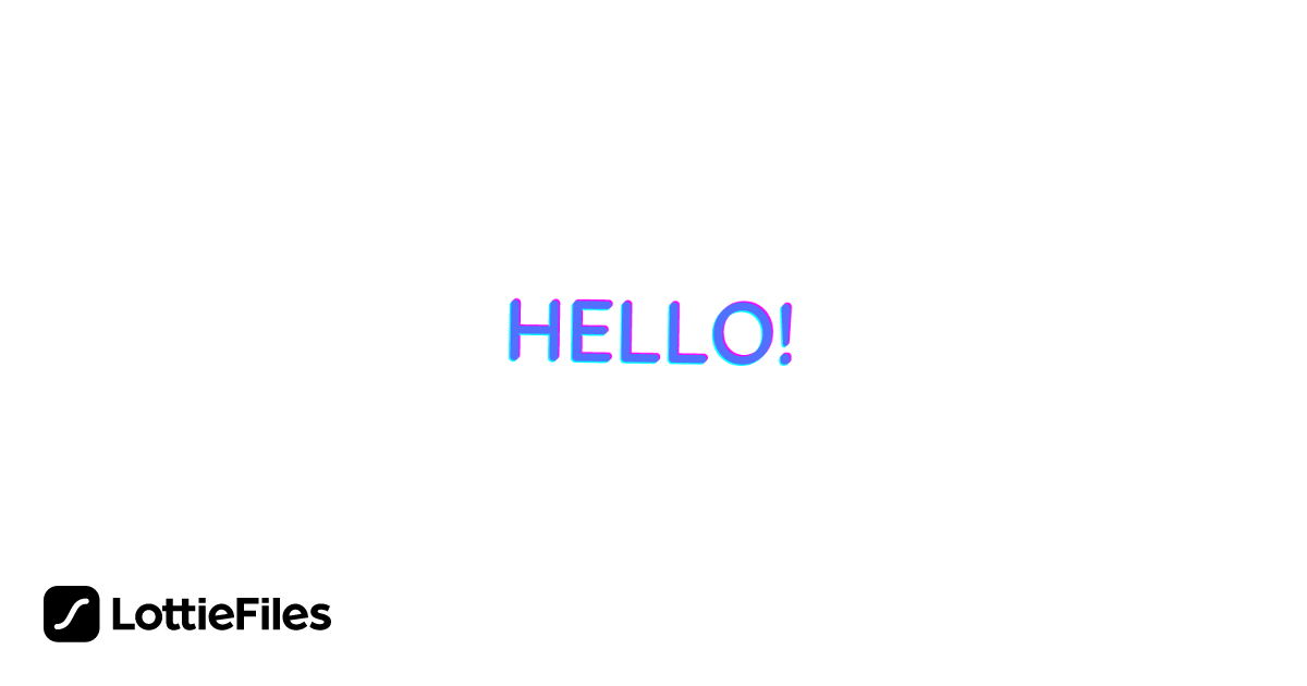 Free Hello! Animation by Vidya Kumari | LottieFiles