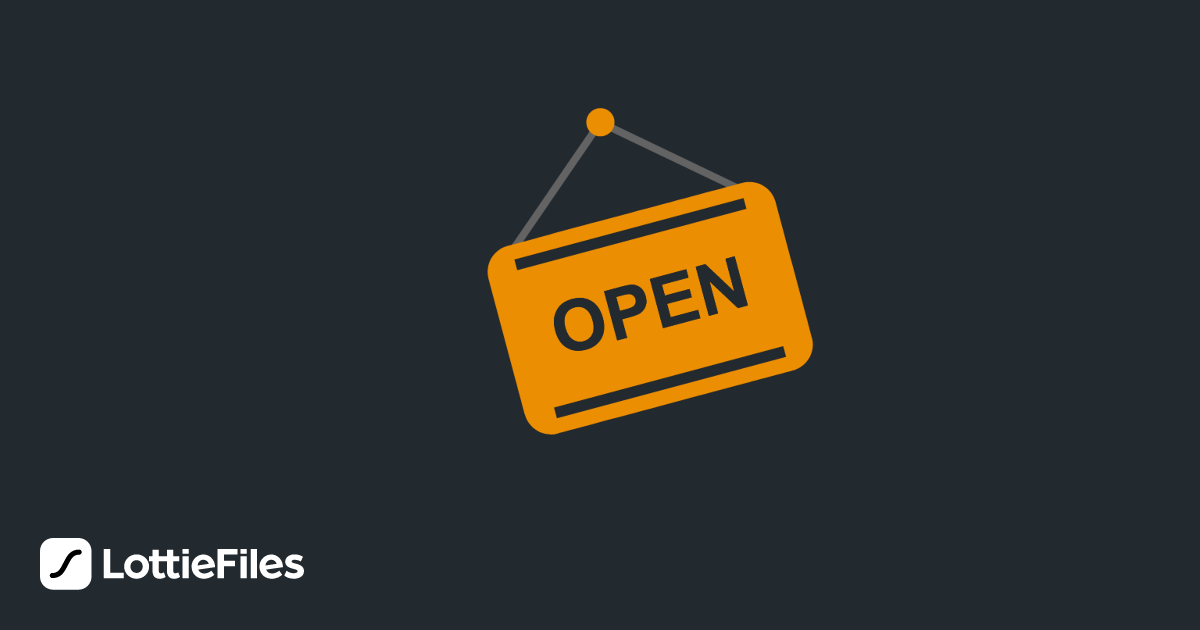 Free Open sign icon Animation by Artem Hrabov | LottieFiles