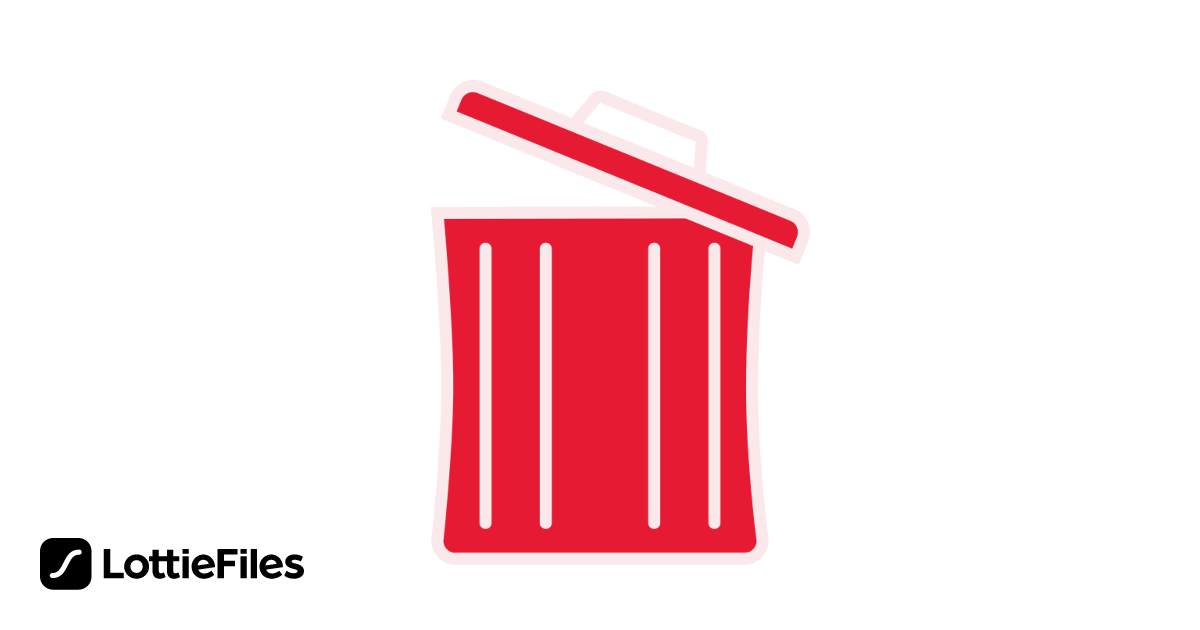 Free Trash Delete Can Animation by Hitesh lilaramani | LottieFiles