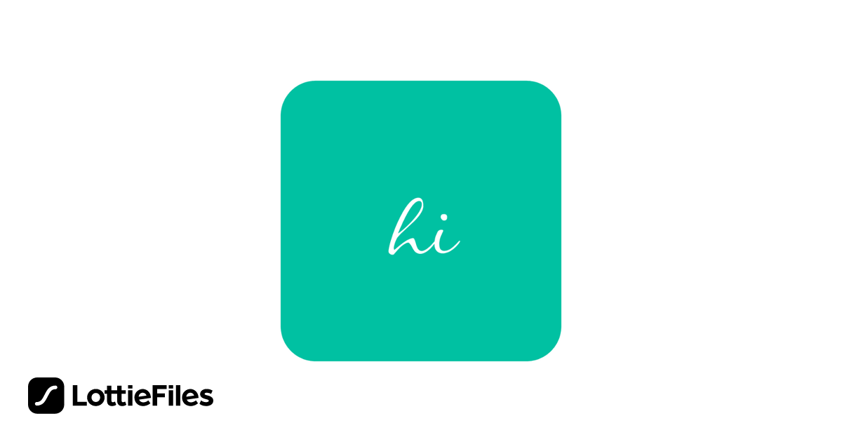 HI Lottie by SM Rony - LottieFiles