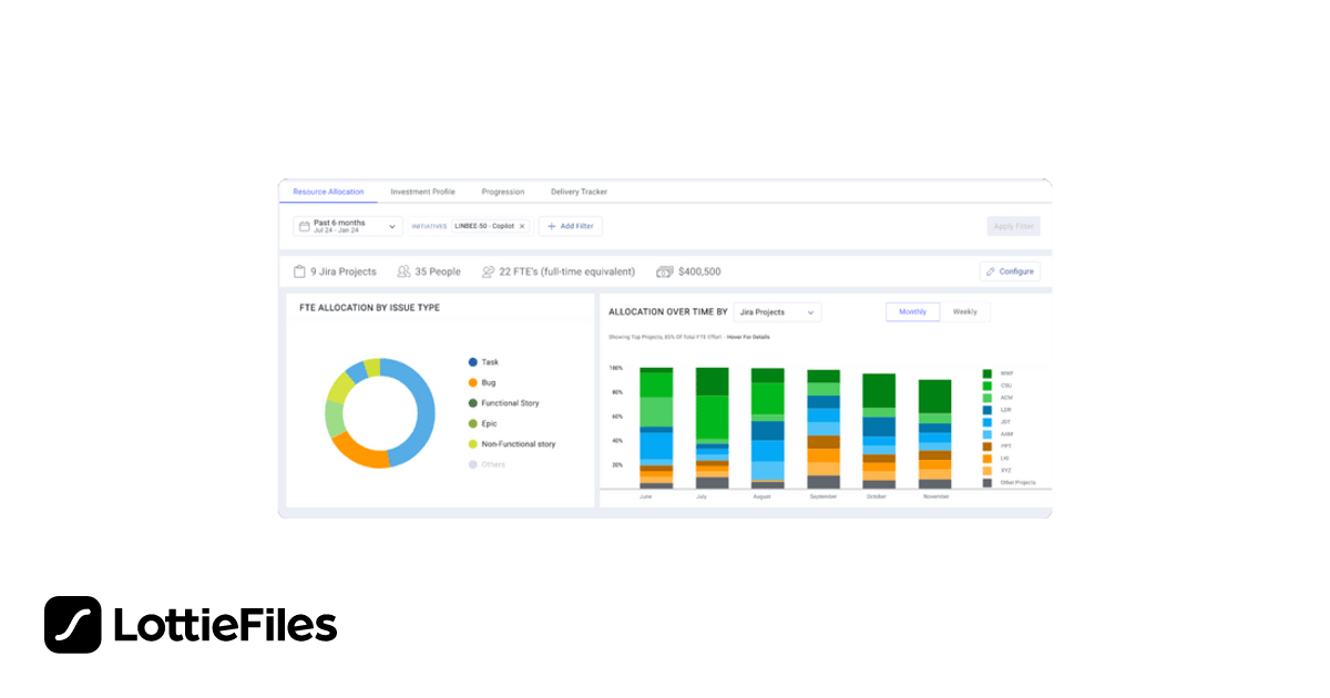 Free 12-Resource Allocation page Animation by Bruno Silva | LottieFiles