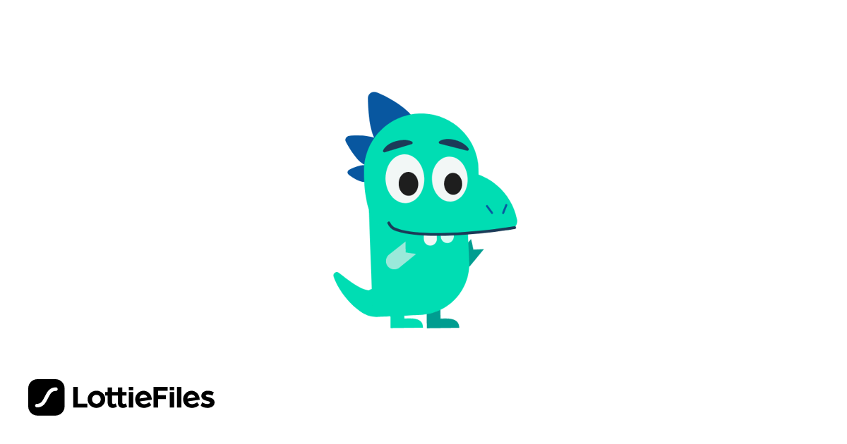 Free green dino Animation by Marília Franco | LottieFiles