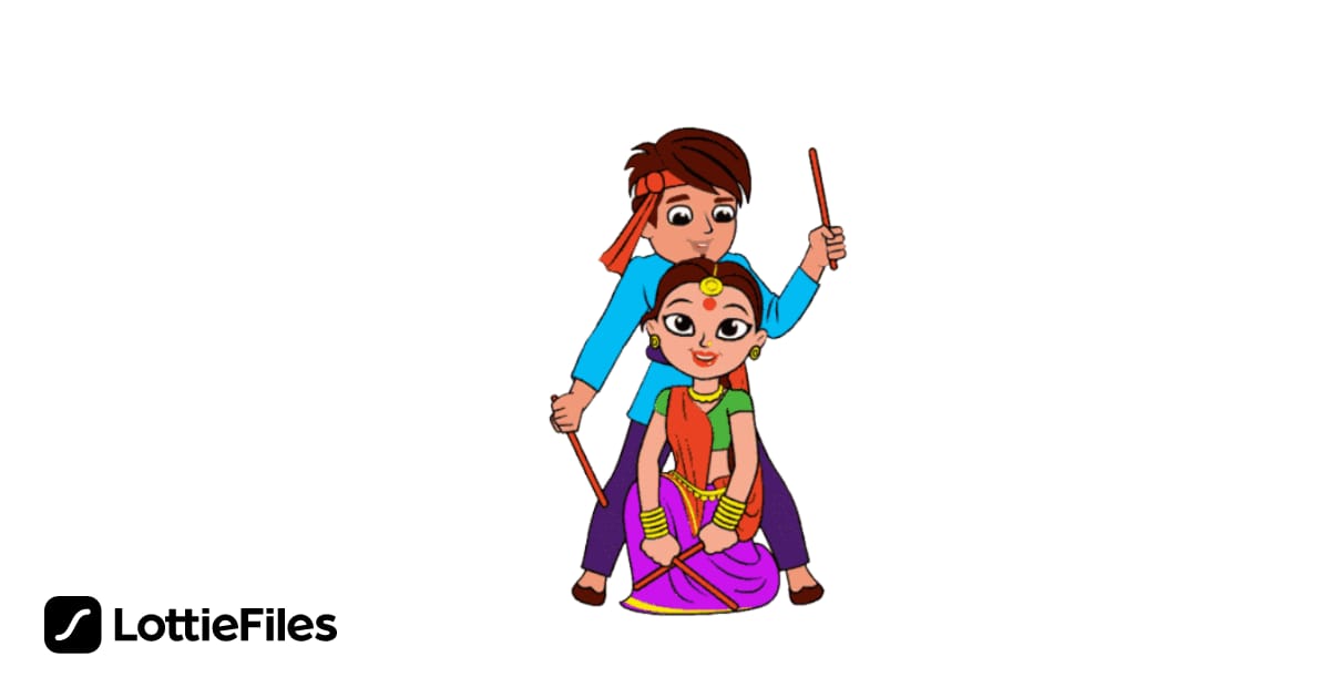 Free Dandiya Raas Animation by mukesh kumar | LottieFiles