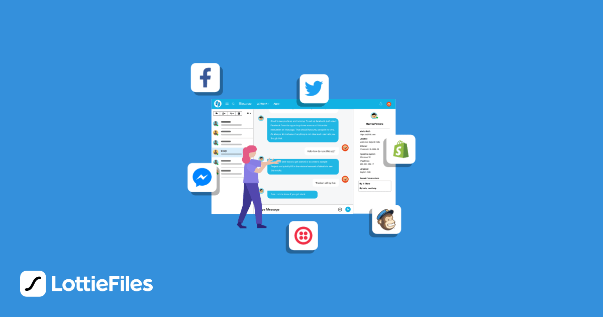 Free Chat Platform Animation Animation by Daris Ali Mufti | LottieFiles