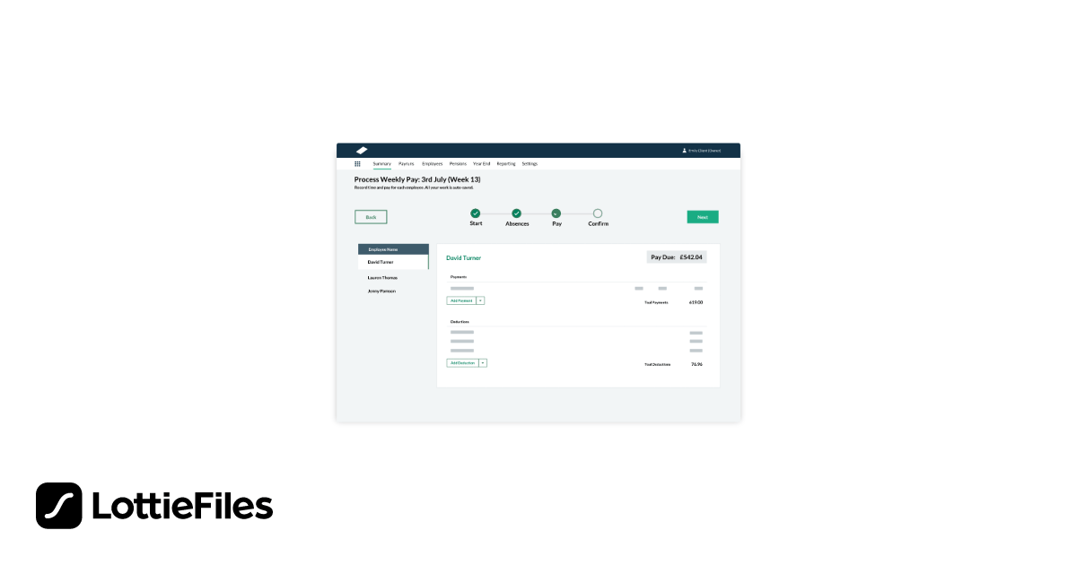Free Sage Payroll overview Animation by DD | LottieFiles