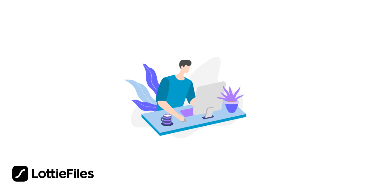 Free Man Working Animation by Matthew Payne | LottieFiles