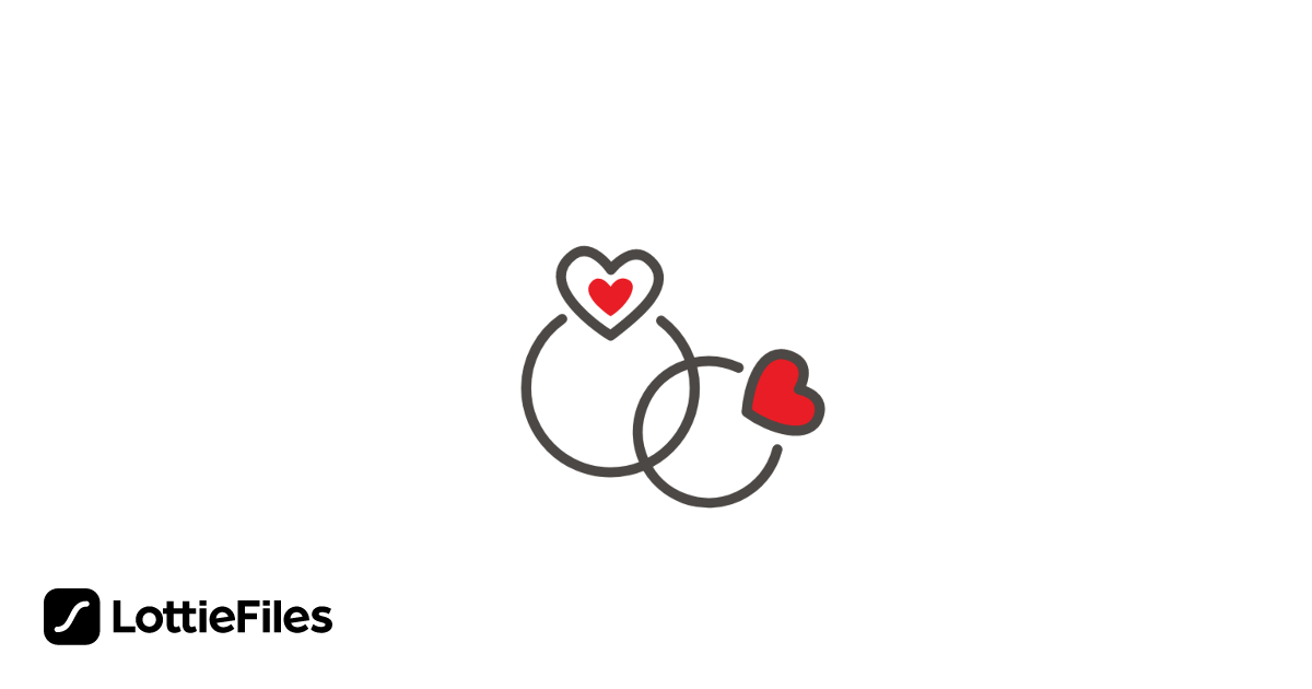 Free Heart Couple Rings Animation by Meetanshi Inc | LottieFiles