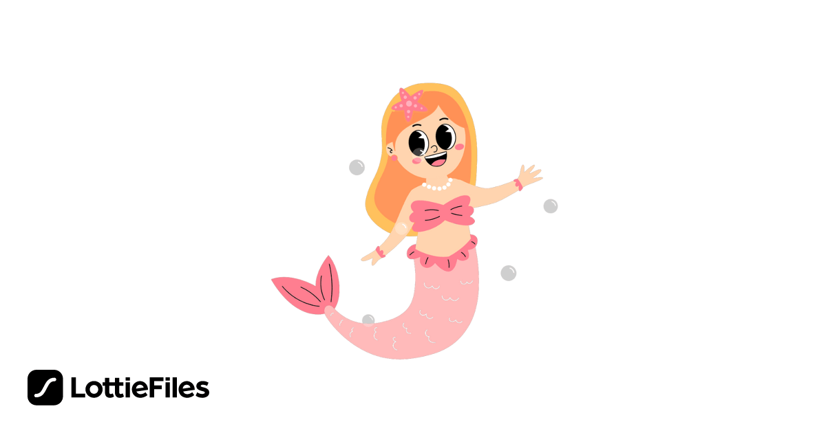 Free Beautiful mermaid cartoon Animation by Abdul Latif | LottieFiles
