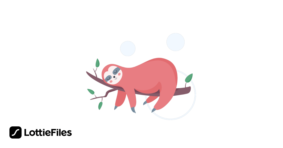 Free Sloth sleeping Animation by Katarina Šeme | LottieFiles