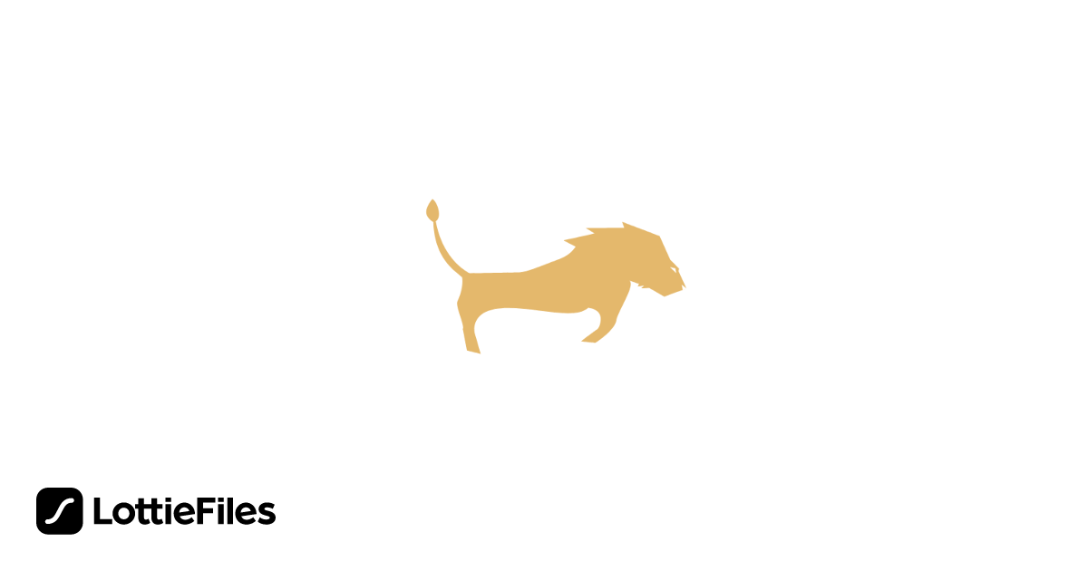 Free Running Lion Animation by Ashraf Ainia | LottieFiles
