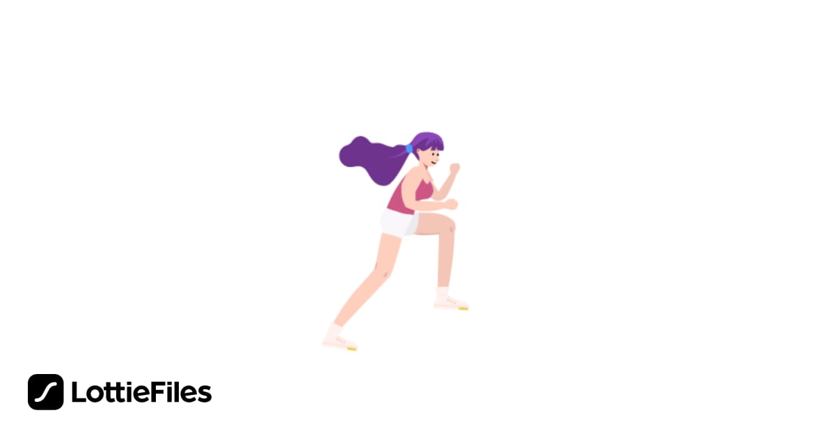 Free Girl run cycle Animation by Juliana Miranda | LottieFiles