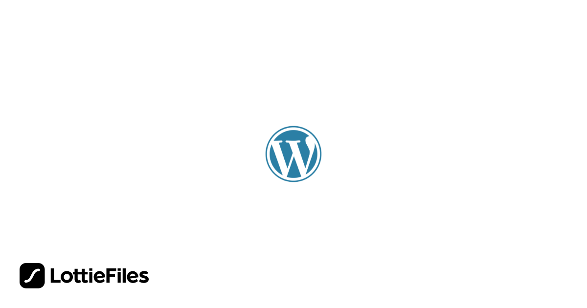 Free Wordpress logo Animation by TomW | LottieFiles