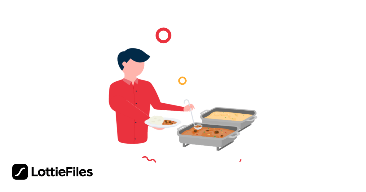 Free Man serving catering food Animation by Jesse Ragos | LottieFiles