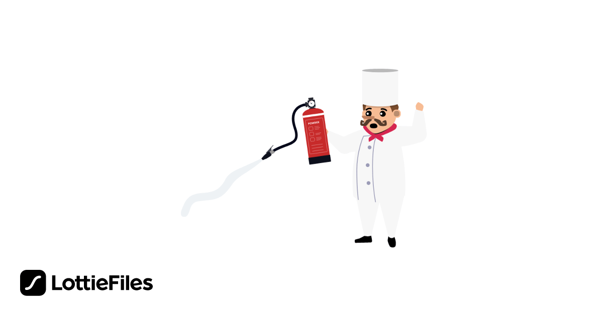 Free Chef using fire extinguisher - powder Animation by Conor Mayling ...