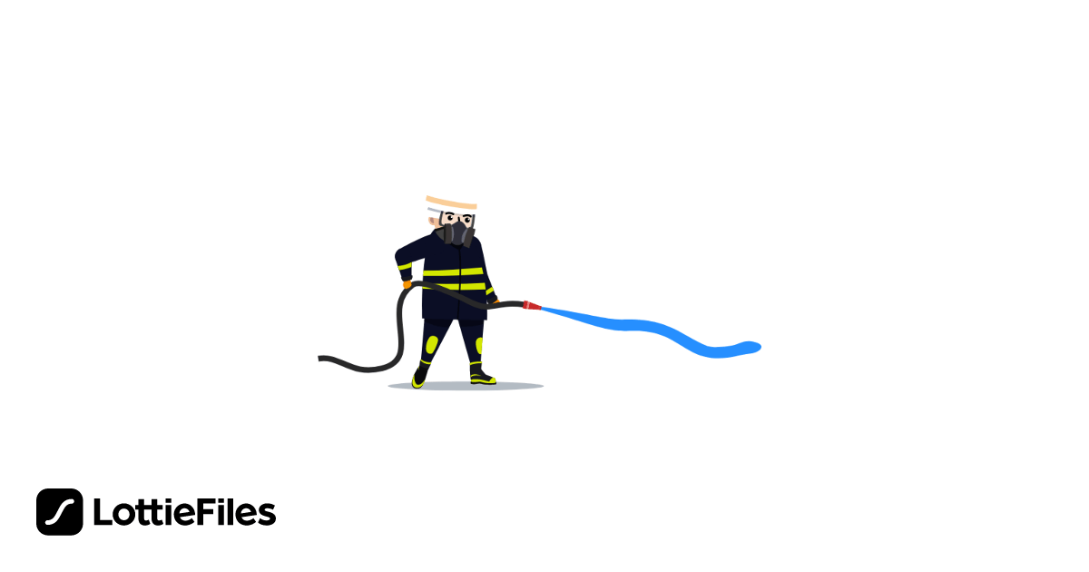 Free Fireman using hose Animation by Conor Mayling | LottieFiles