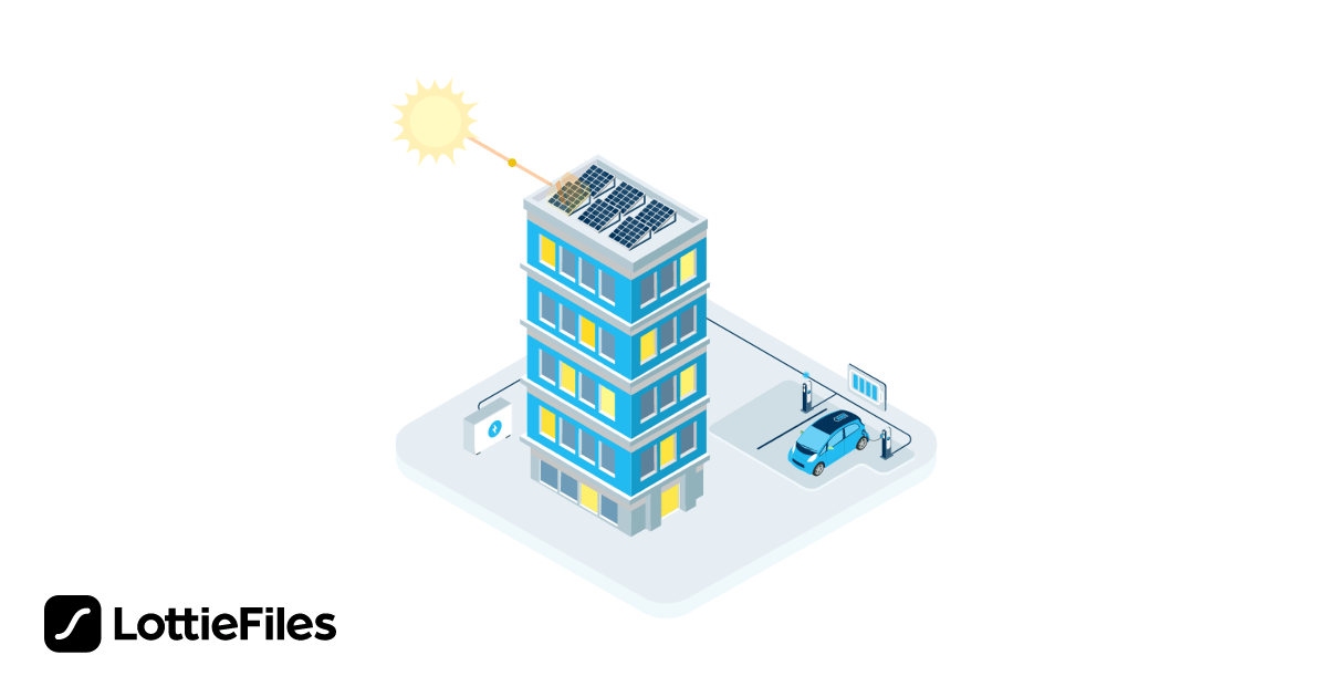 Free Green Energy Building Animation by Carlos Rojas | LottieFiles