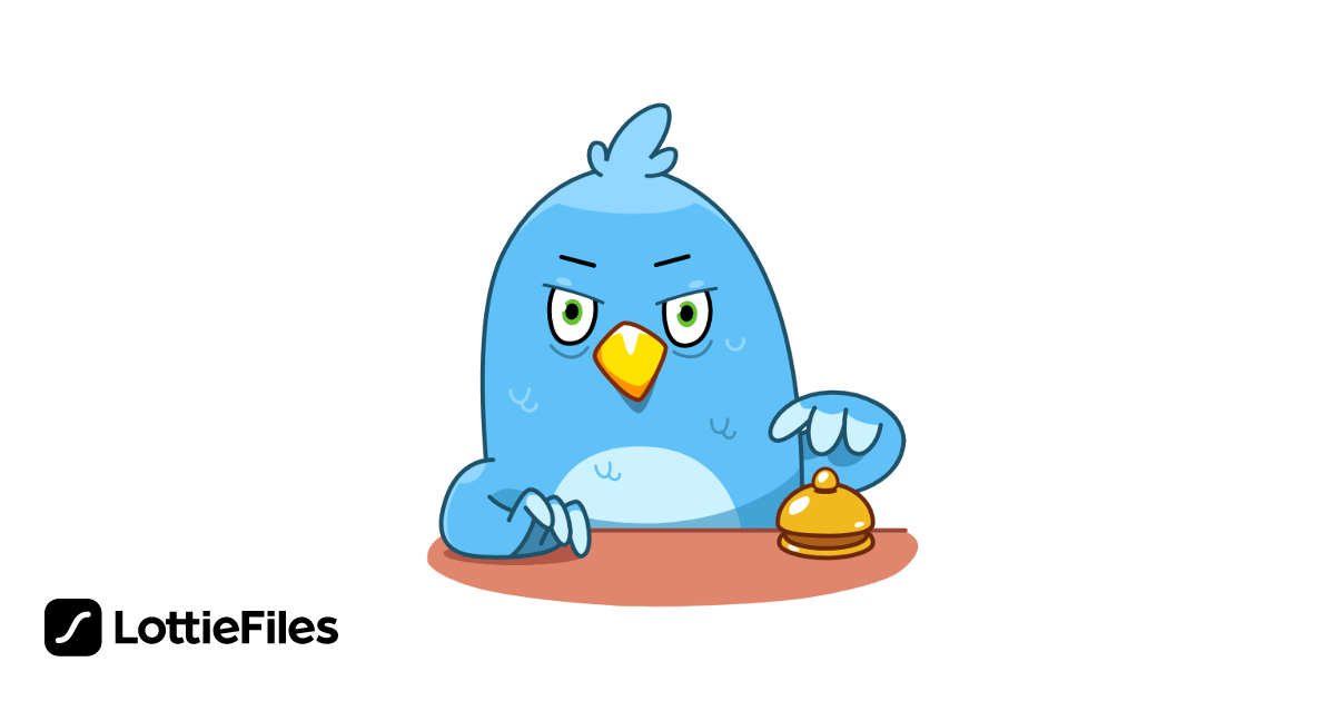 Free Blue Bird Waiting Animation by Sven Schwarz | LottieFiles