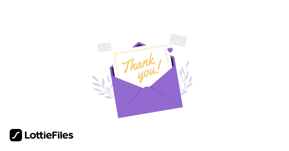 Free thank you mail Animation by Thu Hằng Nguyễn | LottieFiles