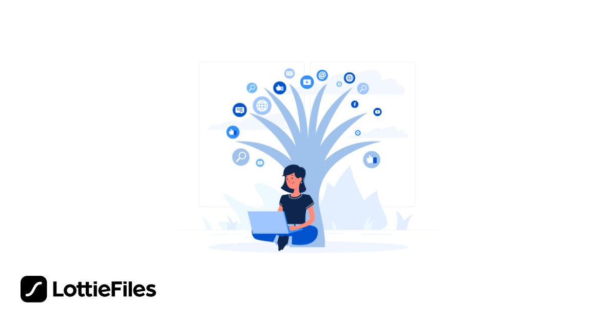 Free Social Media Tree Animation by Zeeshan Ramay | LottieFiles