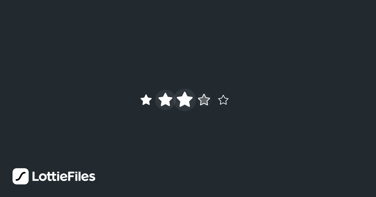 Free 5/5 Stars Animation by Rachel Eppy | LottieFiles