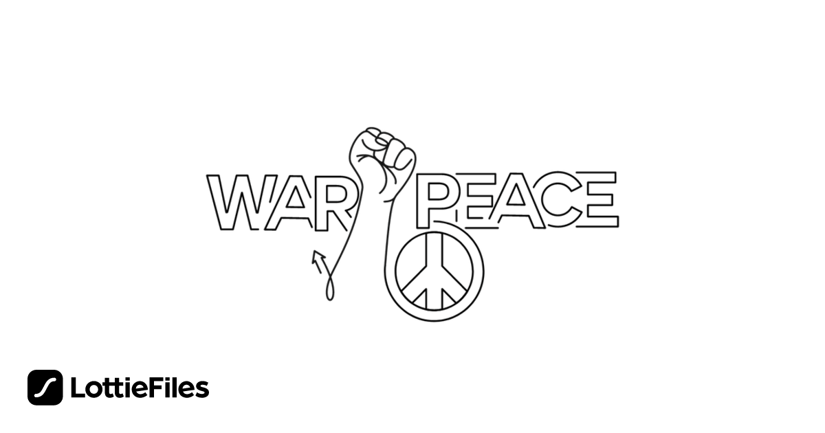 Free War peace text stop the war Animation by Abdul Latif | LottieFiles