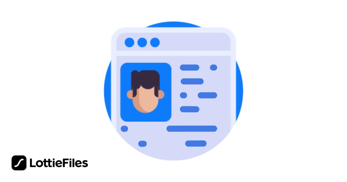 Free profile Animation by AmanSharma | LottieFiles