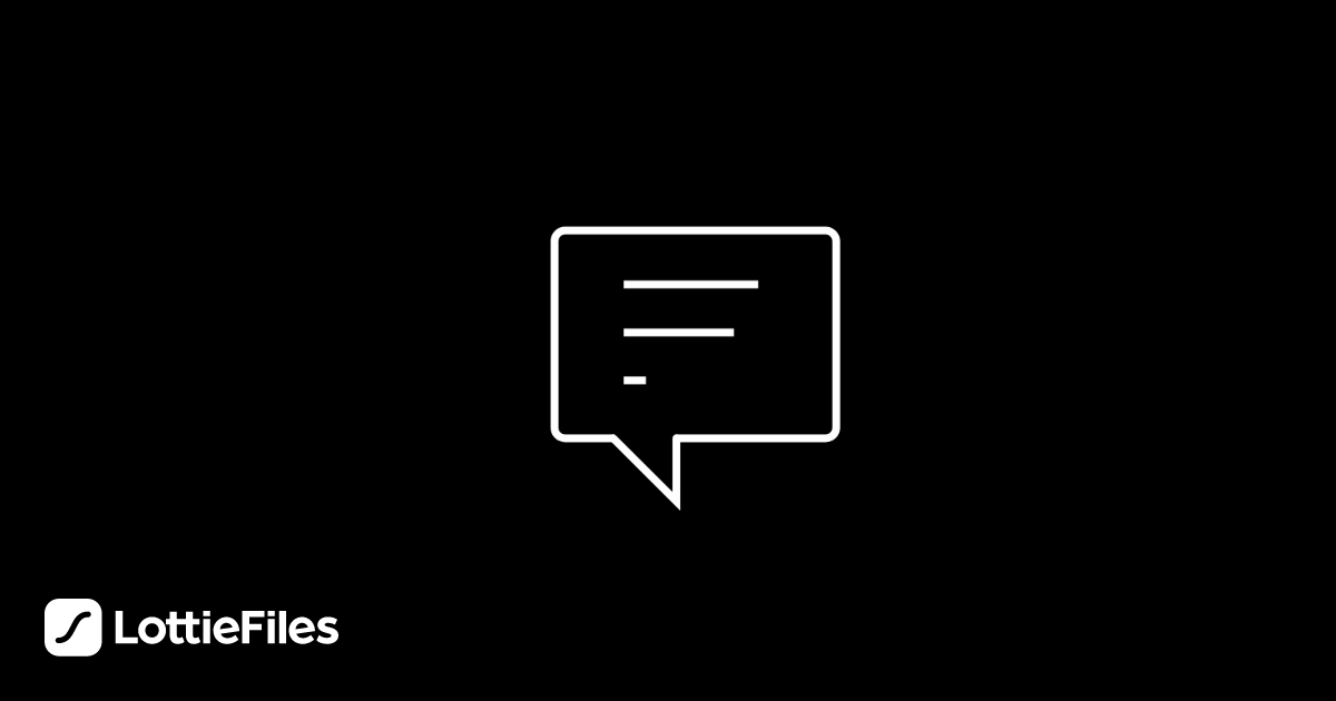 Free Comment-Icon-Animation Animation by Mohit Saini | LottieFiles